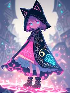 Neon colored Bastet wizard | UNIQUE マーケットプレイス | COMSA